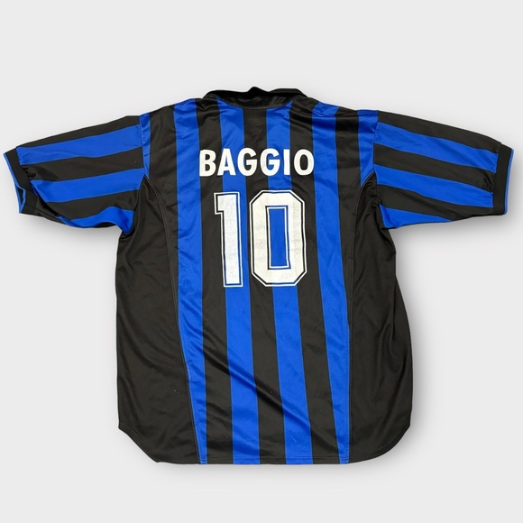 Nike | Shirts | Vintage Inter Milan 99899 Roberto Baggio Nike Soccer ...